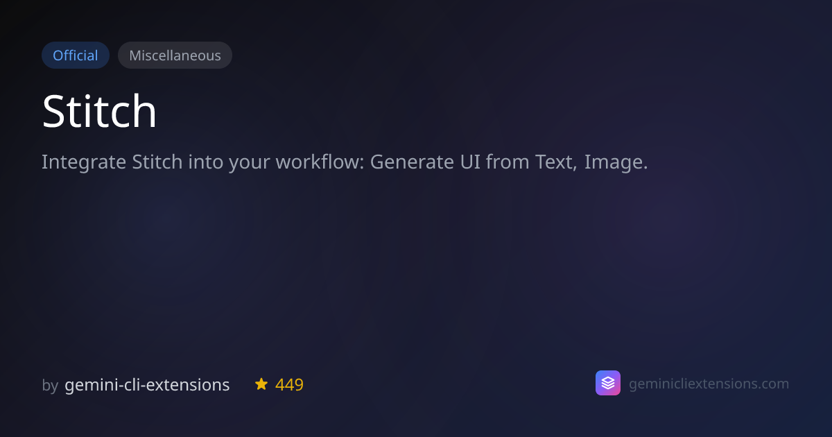Stitch | Gemini CLI Extensions